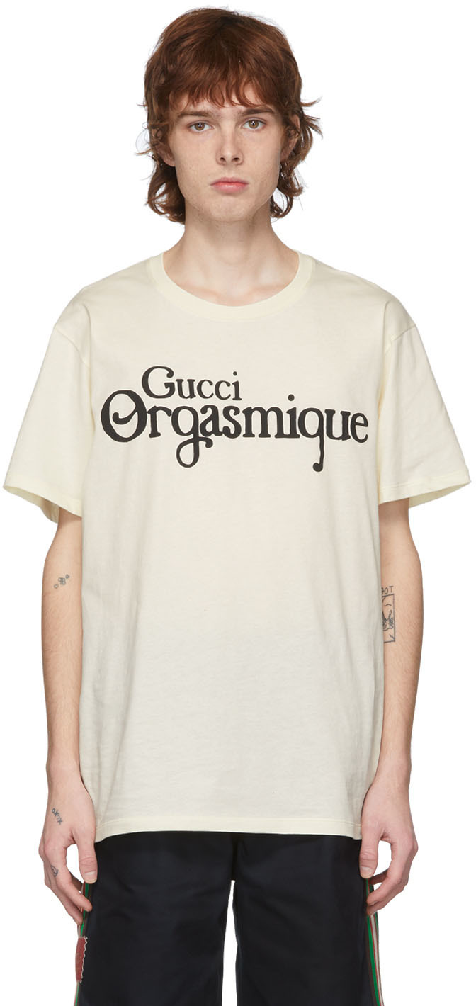 Gucci Off-white Orgasmique' T-shirt - 9232 Natblk | Editorialist